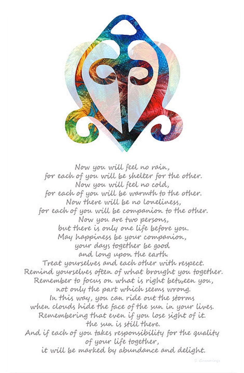 Colorful Power of Love Symbol Art Wedding Shower Vows Prayer - Etsy