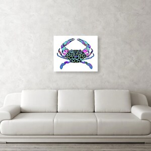 Colorful Crab Art PRINT From Painting Beach Ocean Sea Tropical Decor ...