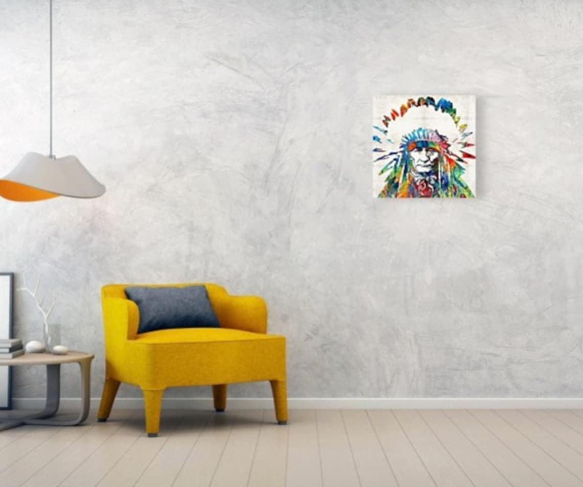 Colorful Native American Art PRINT From Painting Primary - Etsy