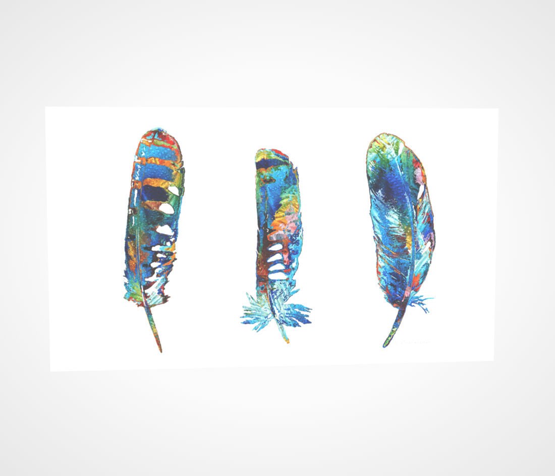 Colorful Feather Art Cherokee Prayer PRINT From Painting American ...