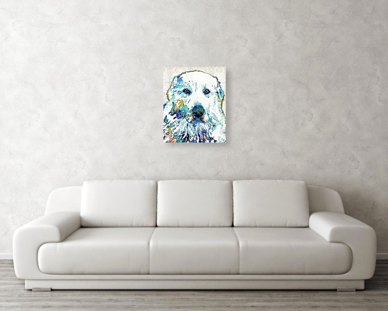 Colorful Great Pyrenees Dog Art PRINT From Painting Pets Dogs - Etsy
