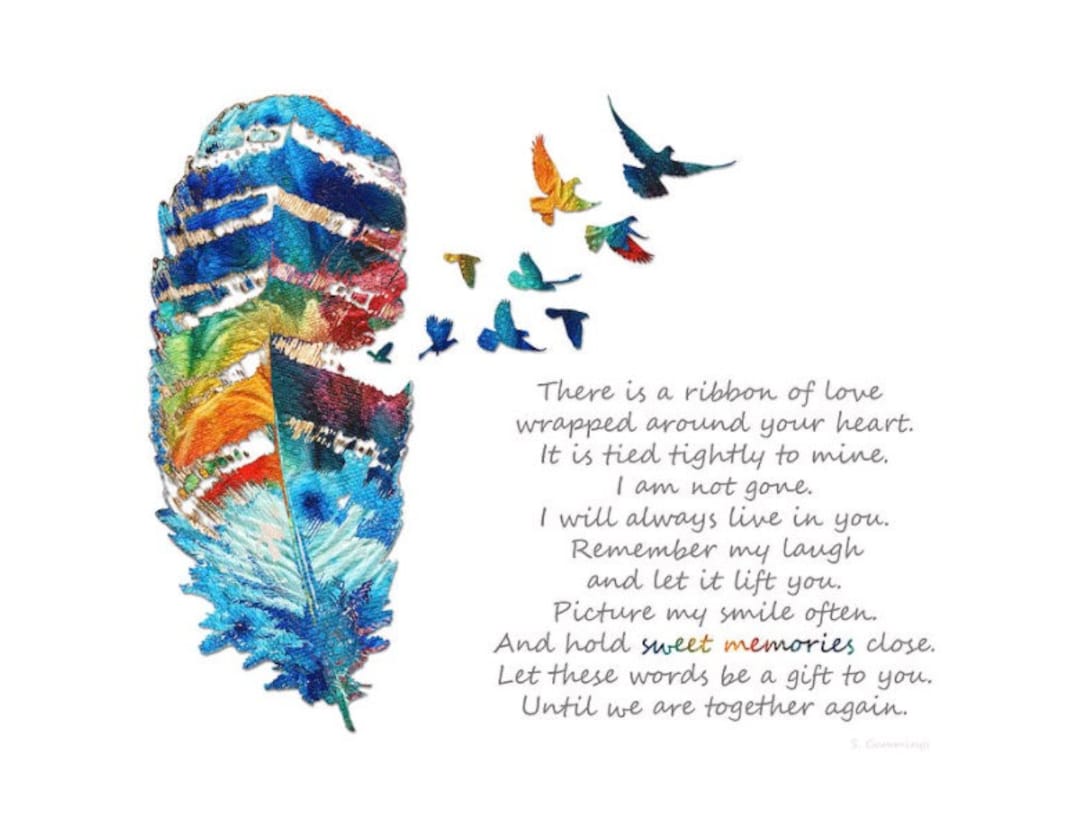 Colorful Feather Art Grief Comforting PRINT Native American Indian ...