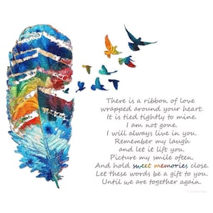 Colorful Feather Art Grief Comforting PRINT Native American Indian ...