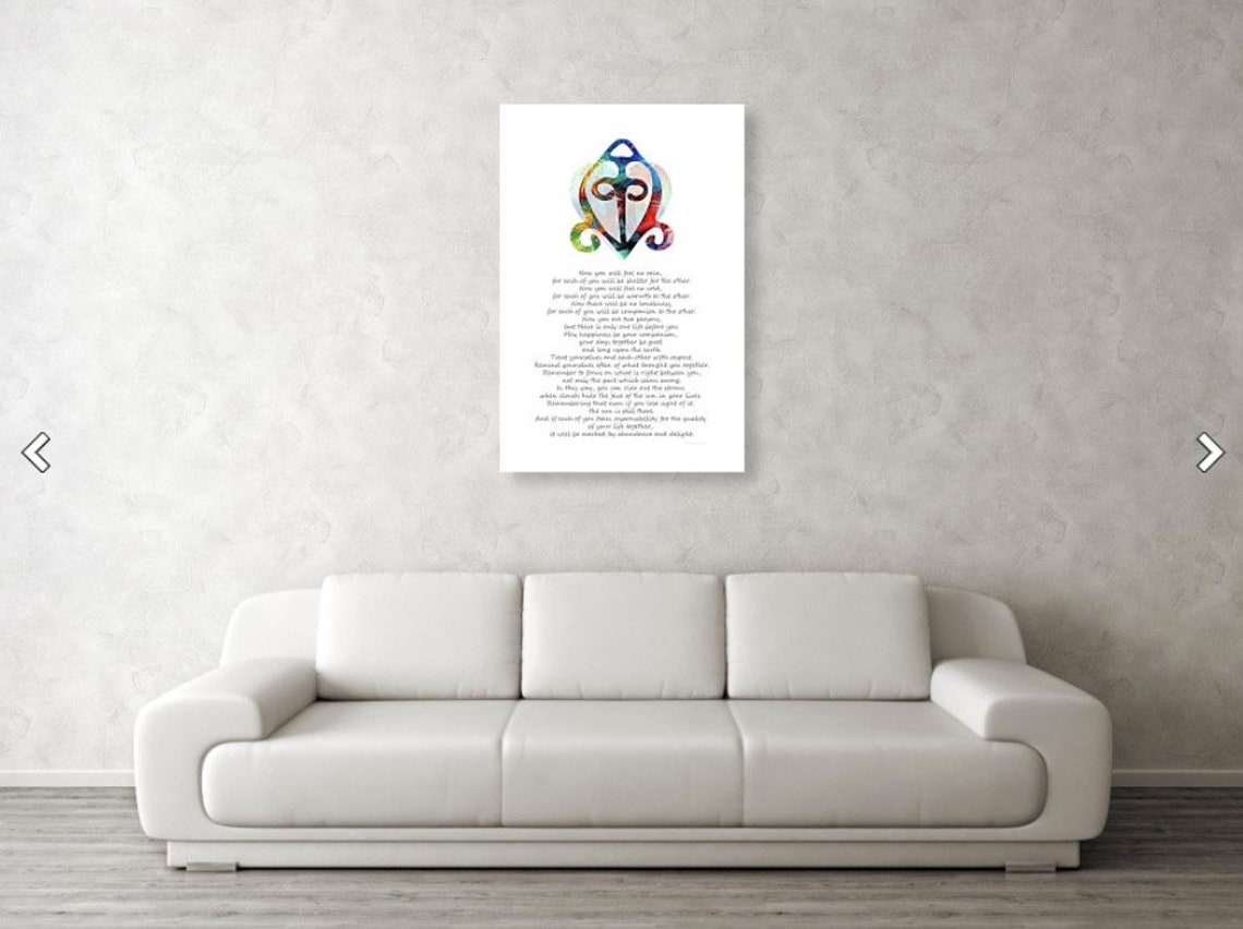 Colorful Power of Love Symbol Art Wedding Shower Vows Prayer - Etsy