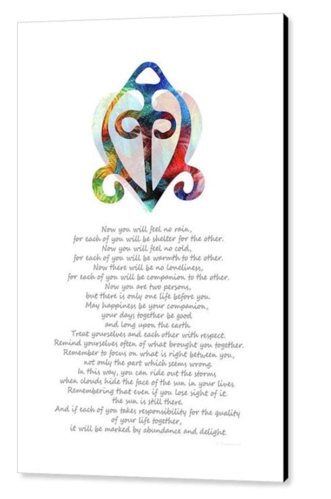 Colorful Power of Love Symbol Art Wedding Shower Vows Prayer - Etsy