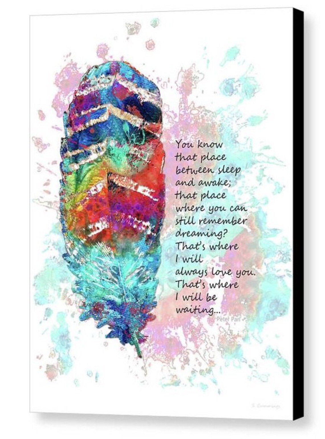 Colorful Feather Art PRINT Native American Condolences Primary - Etsy