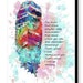 Colorful Feather Art PRINT Native American Condolences Primary - Etsy