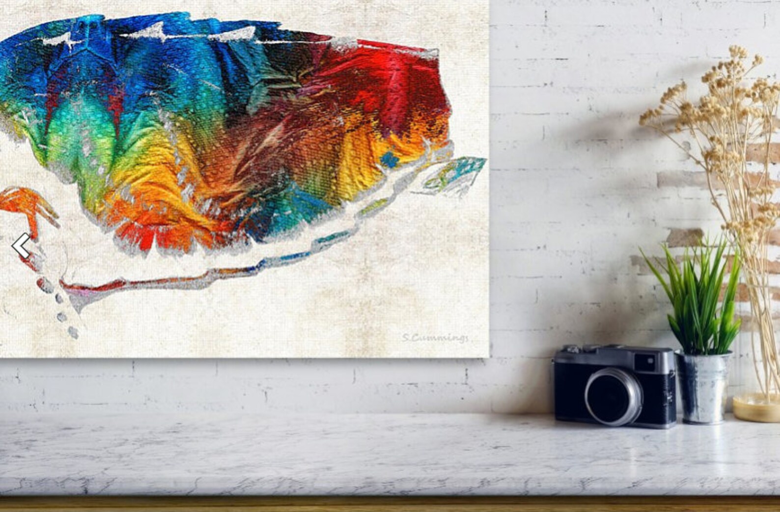 Colorful Sea Turtle Animal Art PRINT From Painting Coastal Red Primary ...