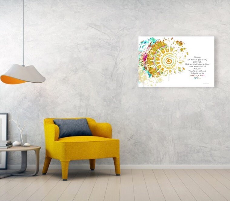 Colorful Sun Symbol Art Grief Comforting PRINT Loss of A Loved One ...