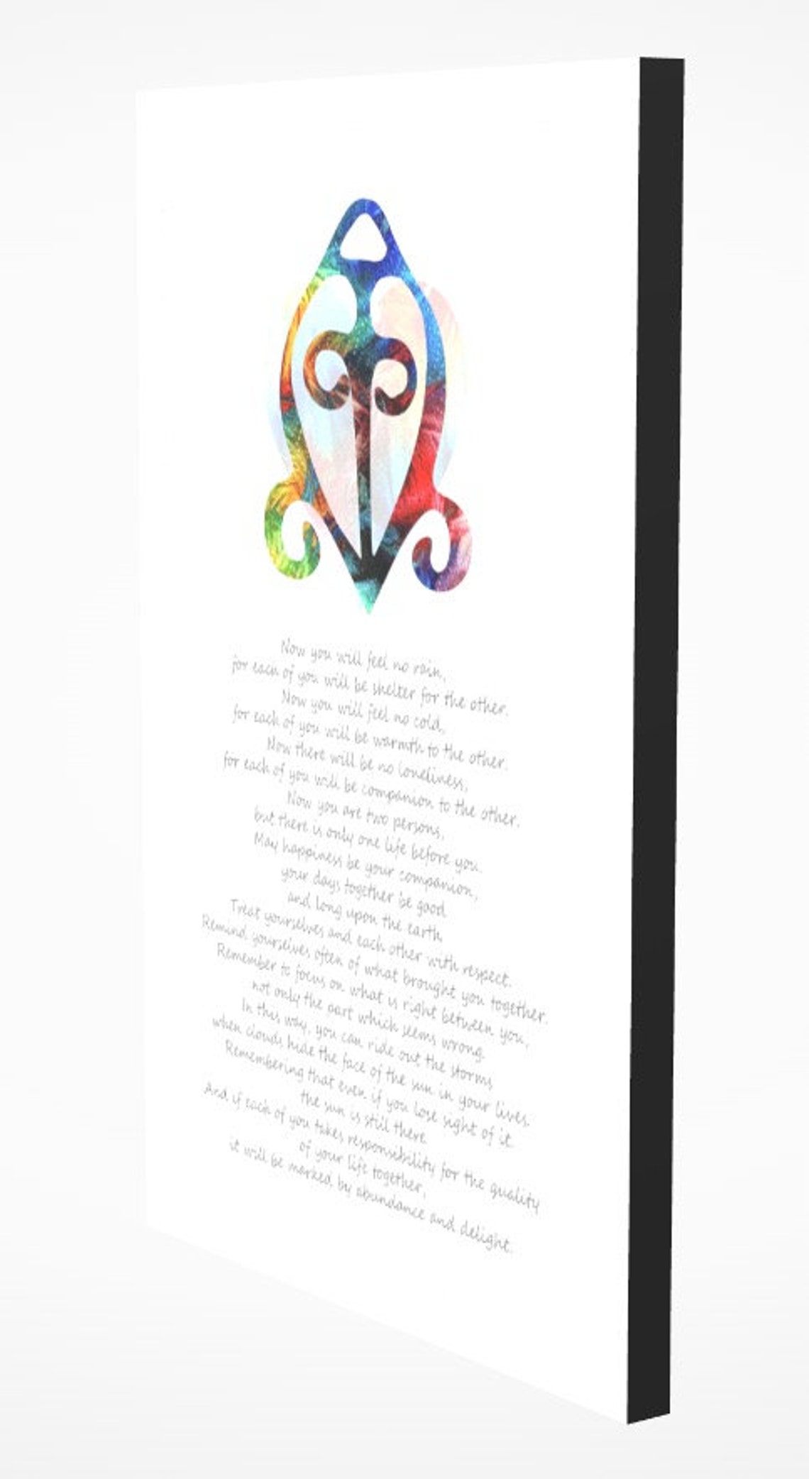 Colorful Power of Love Symbol Art Wedding Shower Vows Prayer - Etsy