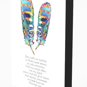 Colorful Feather Art PRINT Native American Condolences CANVAS Missing ...