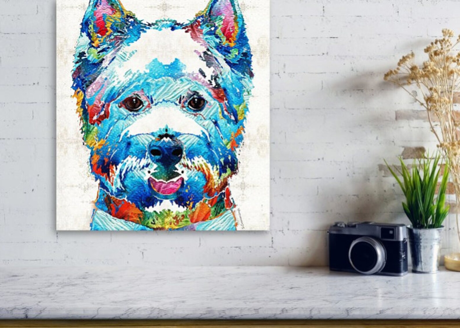 West Highland Terrier Art Colorful Dog Westie PRINT From - Etsy