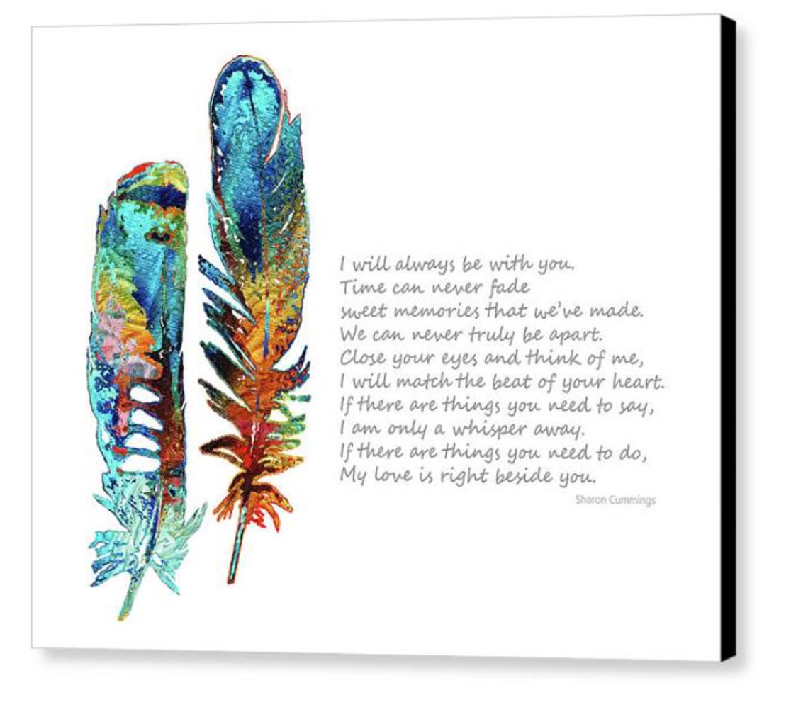 Colorful Feather Art Grief Comforting PRINT Native American Indian ...