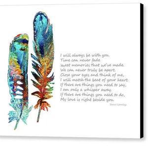 Colorful Feather Art Grief Comforting PRINT Native American Indian ...