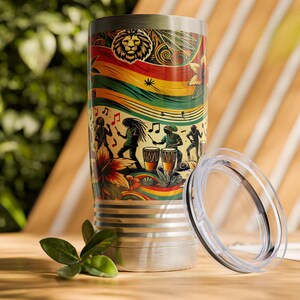 Reggae Vibes Tumbler: Tropical Music Stainless Steel Travel Mug - Etsy