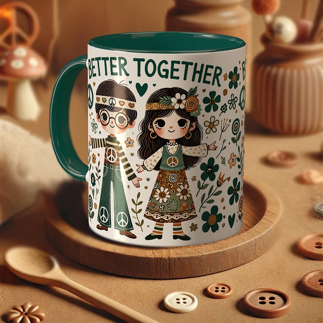 Best Friends Forever Mug, Cute Friendship Coffee Cup, Boho Gift for ...