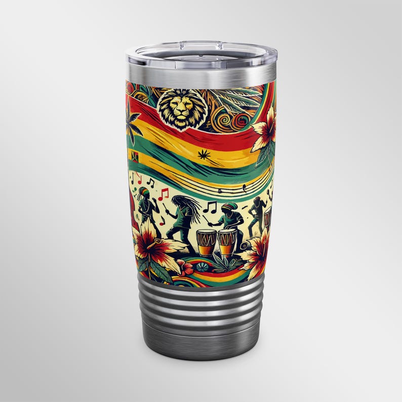 Reggae Vibes Tumbler: Tropical Music Stainless Steel Travel Mug - Etsy