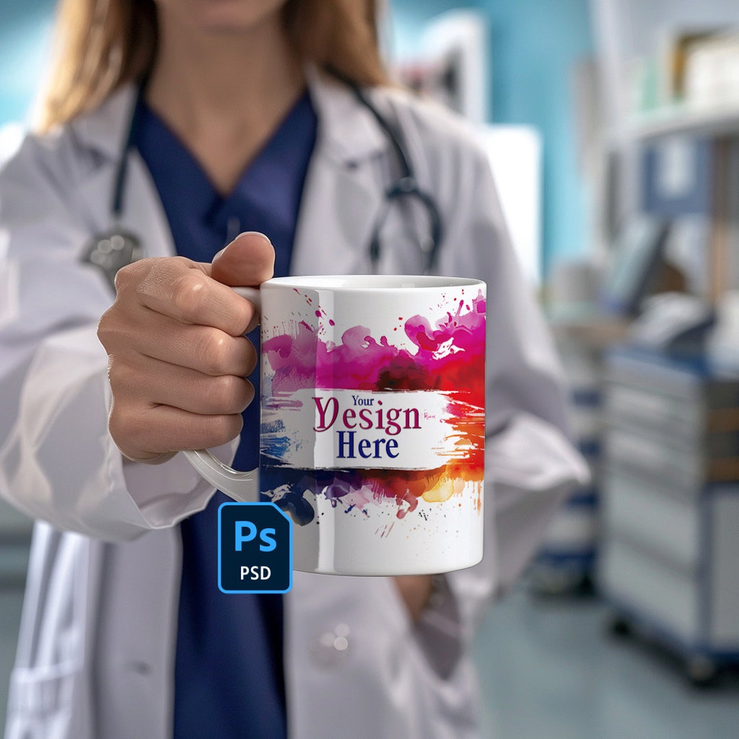 Medical Mug Mockup PSD White Blank Coffee Mug Mockup PSD Coffee Mug ...