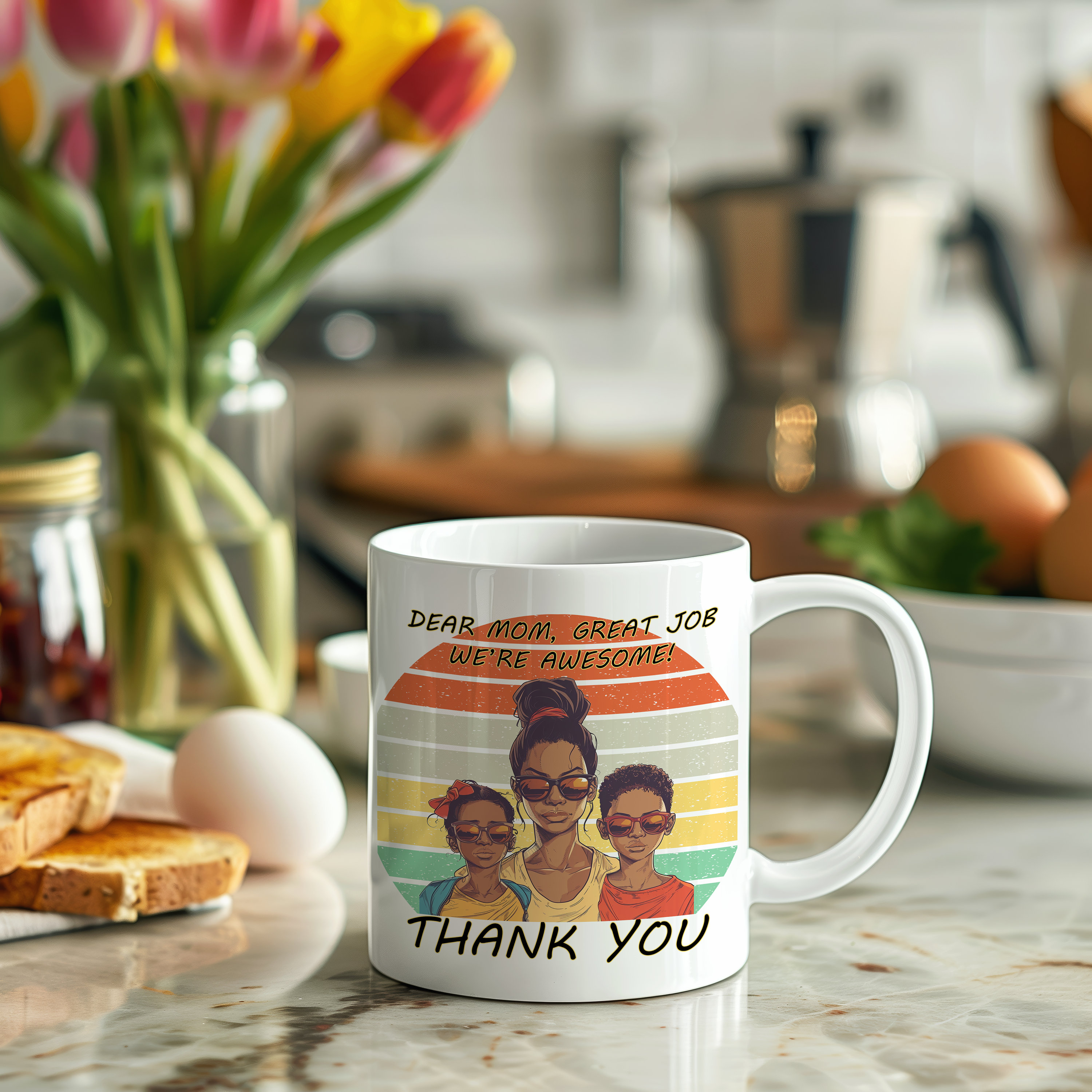 Mothers Day Mug, Dear Mom Great Job We're Awesome Thank You, Boy and ...