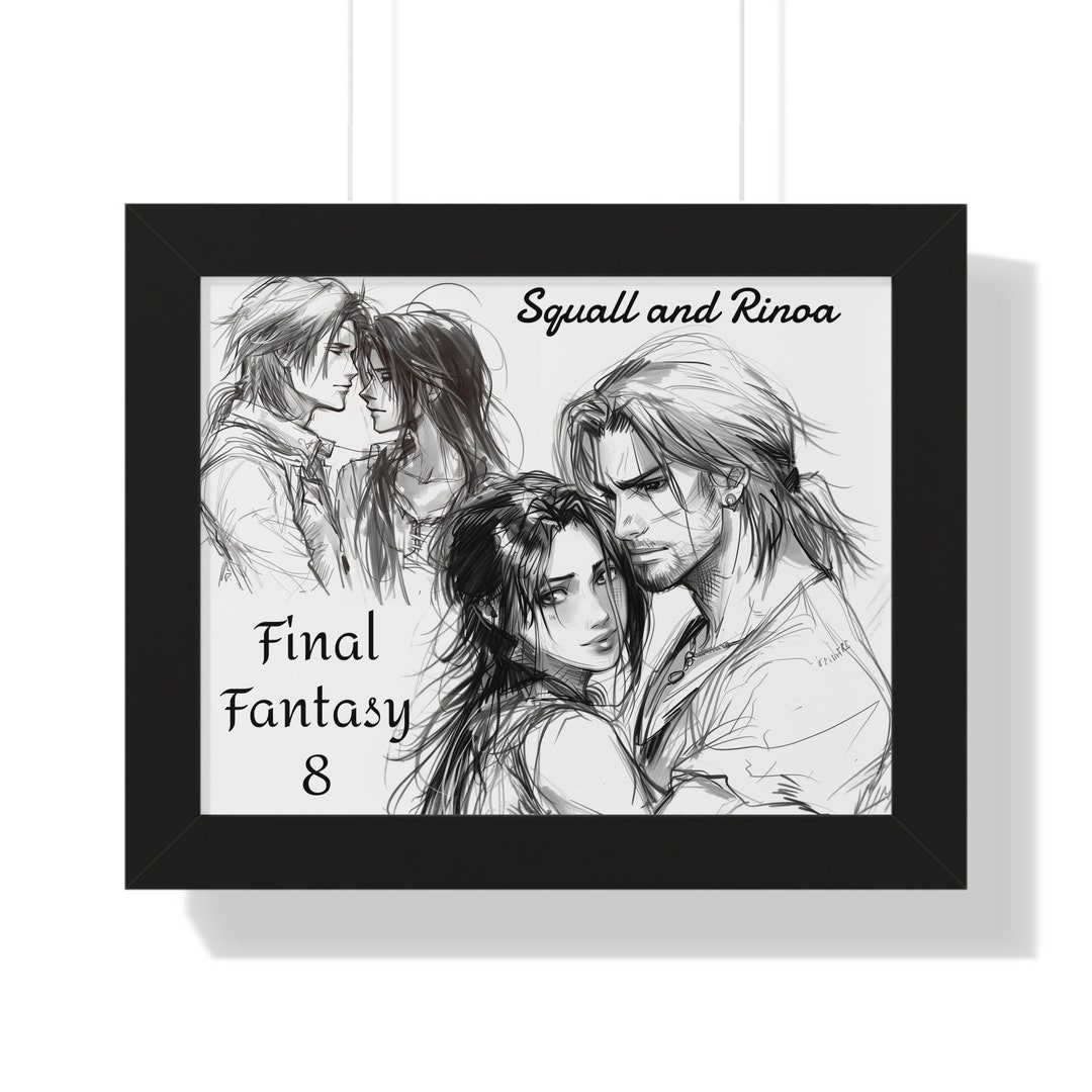Final Fantasy 8 Art Sketch Squall and Rinoa, Art Drawing, Sketch ...