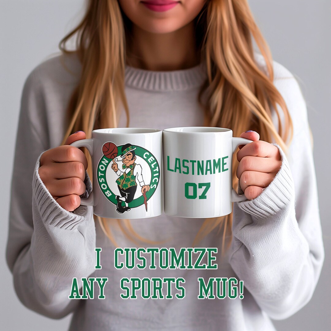 NBA Boston Celtics Custom Mug, NBA Mug, Playoffs Mug, Basketball Mug ...