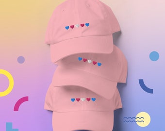 Transgender trans Pride Flag Heart embroidered Buckleback Dad Hat 25 ...