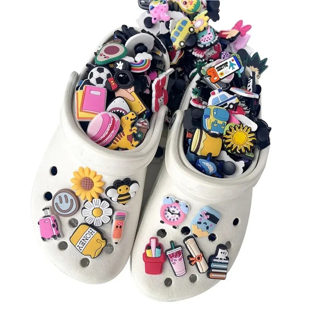 100pcs *UPDATED* NEW Mixed Crocs Jibitz Shoe Charms - Etsy