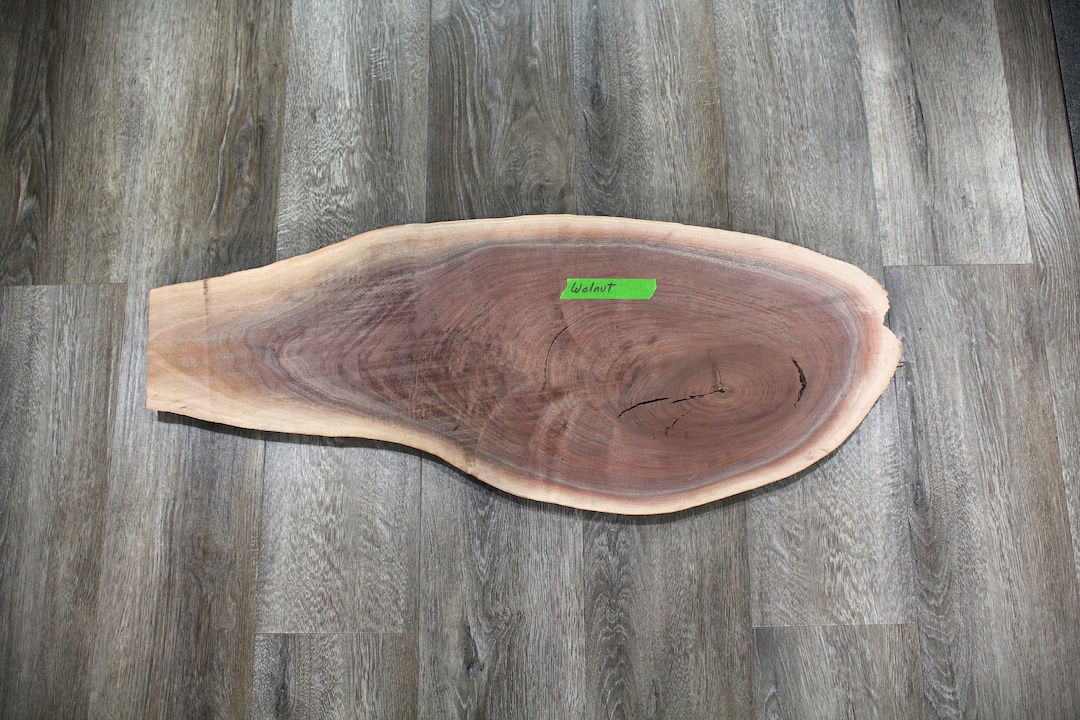 Live Edge Wood Slab, Black Walnut Raw Lumber, Charcuterie Board, Table ...