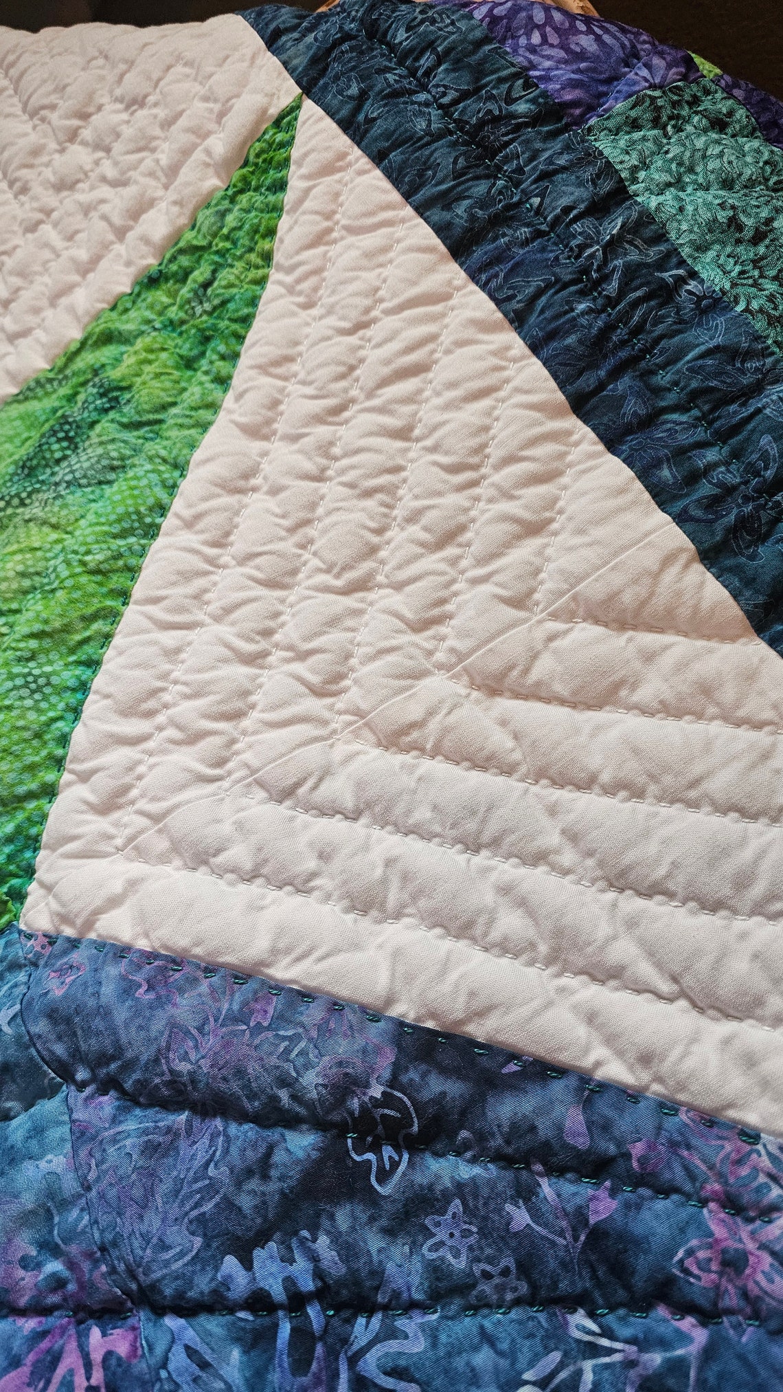 Hand Quilted Throw, Batik Star, Handmade Quilt, Housewarming Gift ...