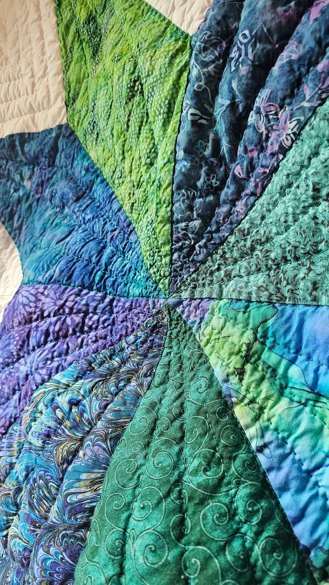 Hand Quilted Throw, Batik Star, Handmade Quilt, Housewarming Gift ...