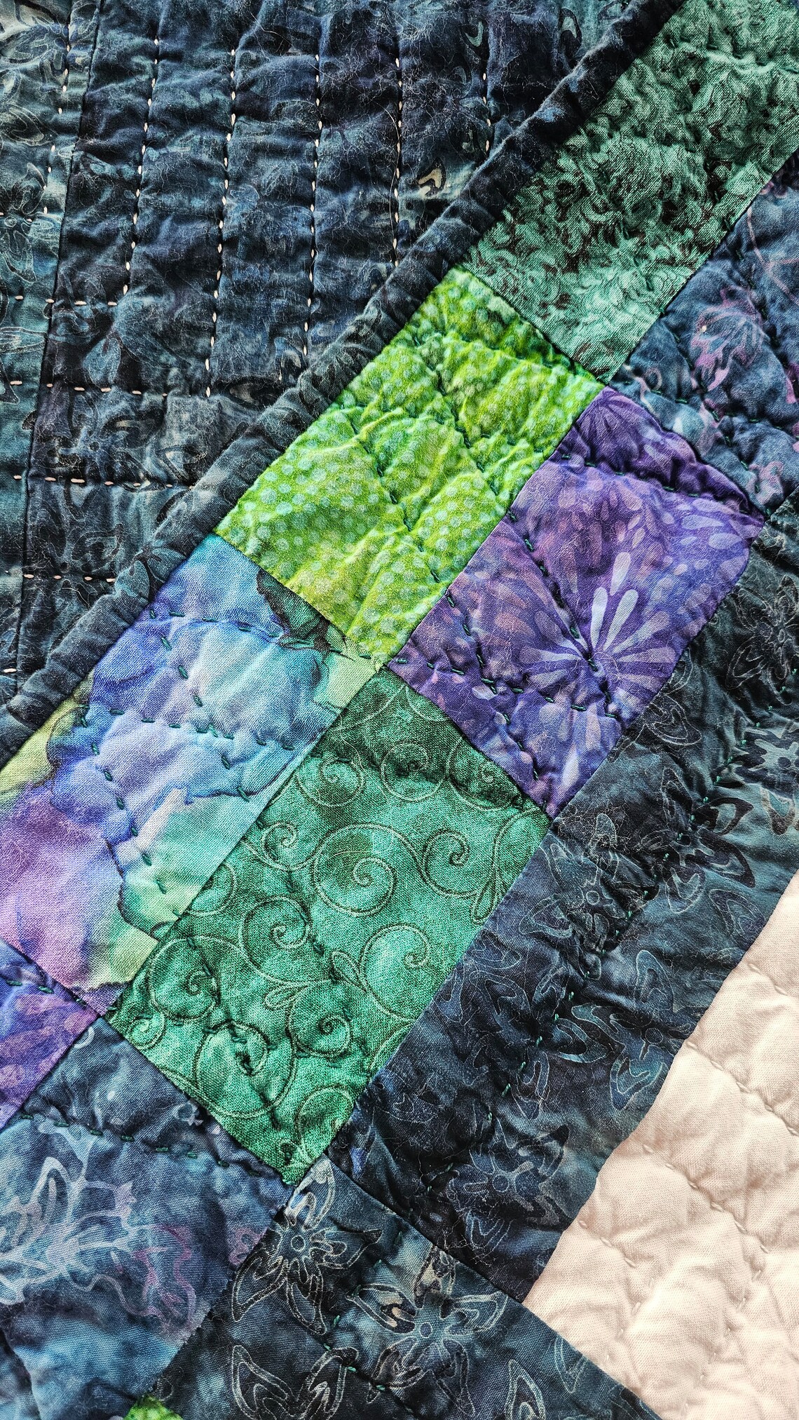 Hand Quilted Throw, Batik Star, Handmade Quilt, Housewarming Gift ...