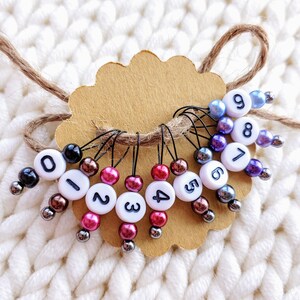 Snag Free Stitch Markers - Small - Set of 10 -reds Purples and Browns ...