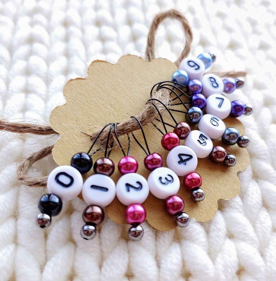Snag Free Stitch Markers - Small - Set of 10 -reds Purples and Browns ...