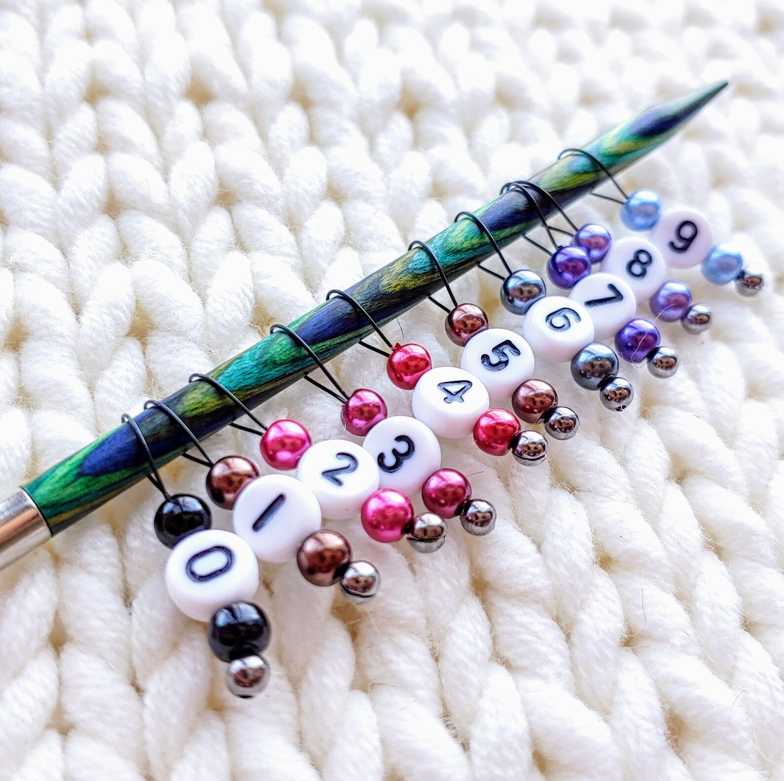 Snag Free Stitch Markers - Small - Set of 10 -reds Purples and Browns ...