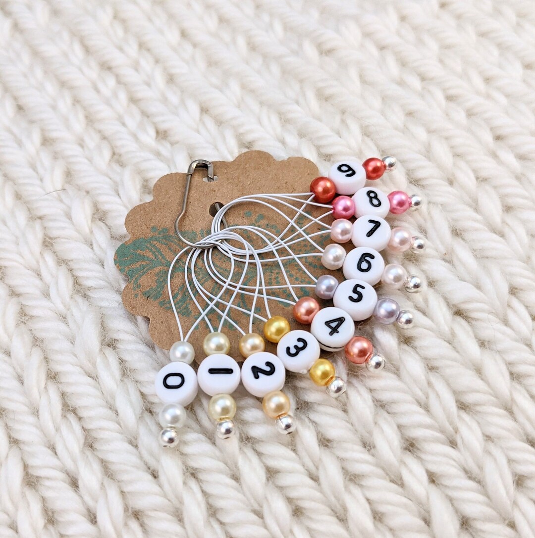 Snag Free Stitch Markers - Large Set of 10 - Pinks Purples and Yellows ...