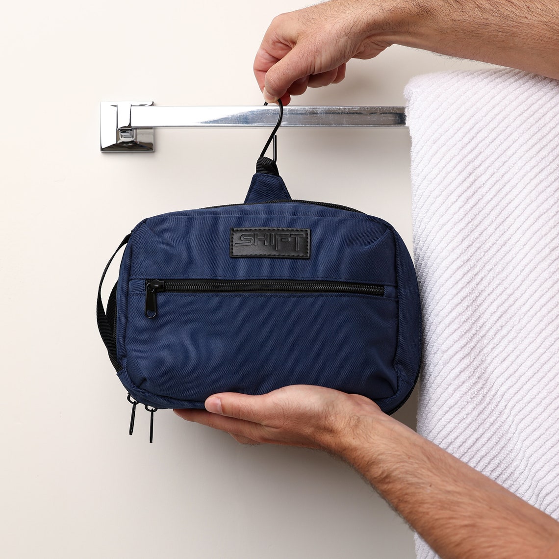 SHIFT Toiletry Bag for Men and Women With 2 Reusable Bottles Stay ...