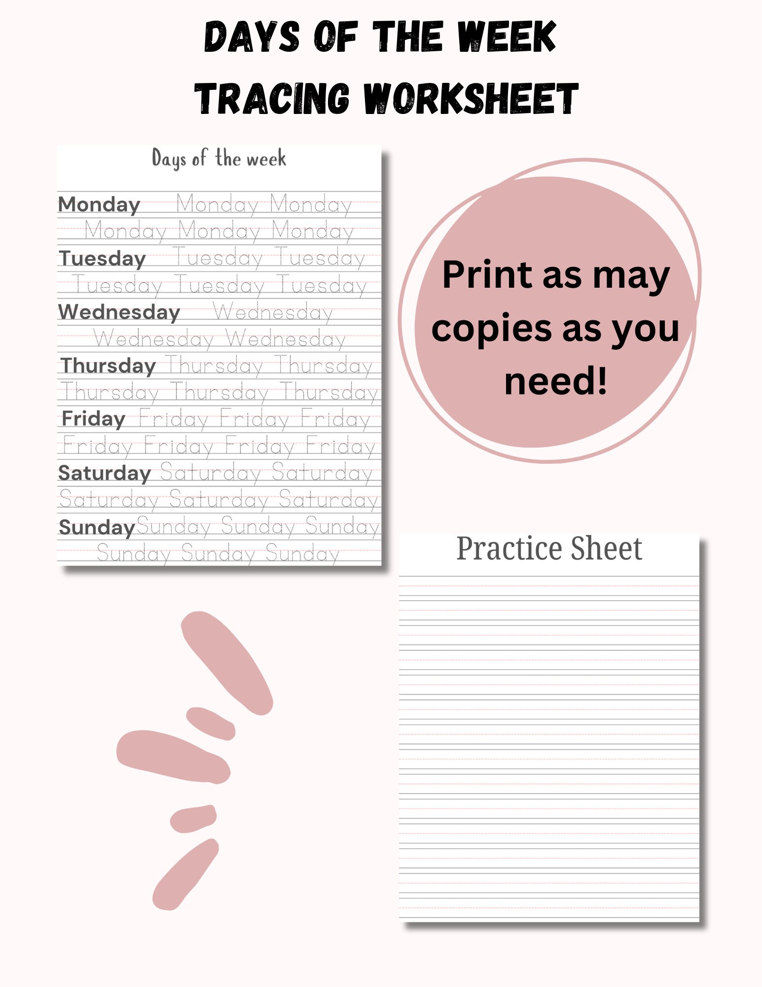 Preschool Pre-k Kindergarten Printable Learning Bundle. Alphabet ...