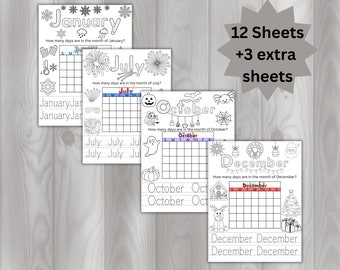 Preschool Pre-k Kindergarten Printable Learning Bundle. Alphabet ...