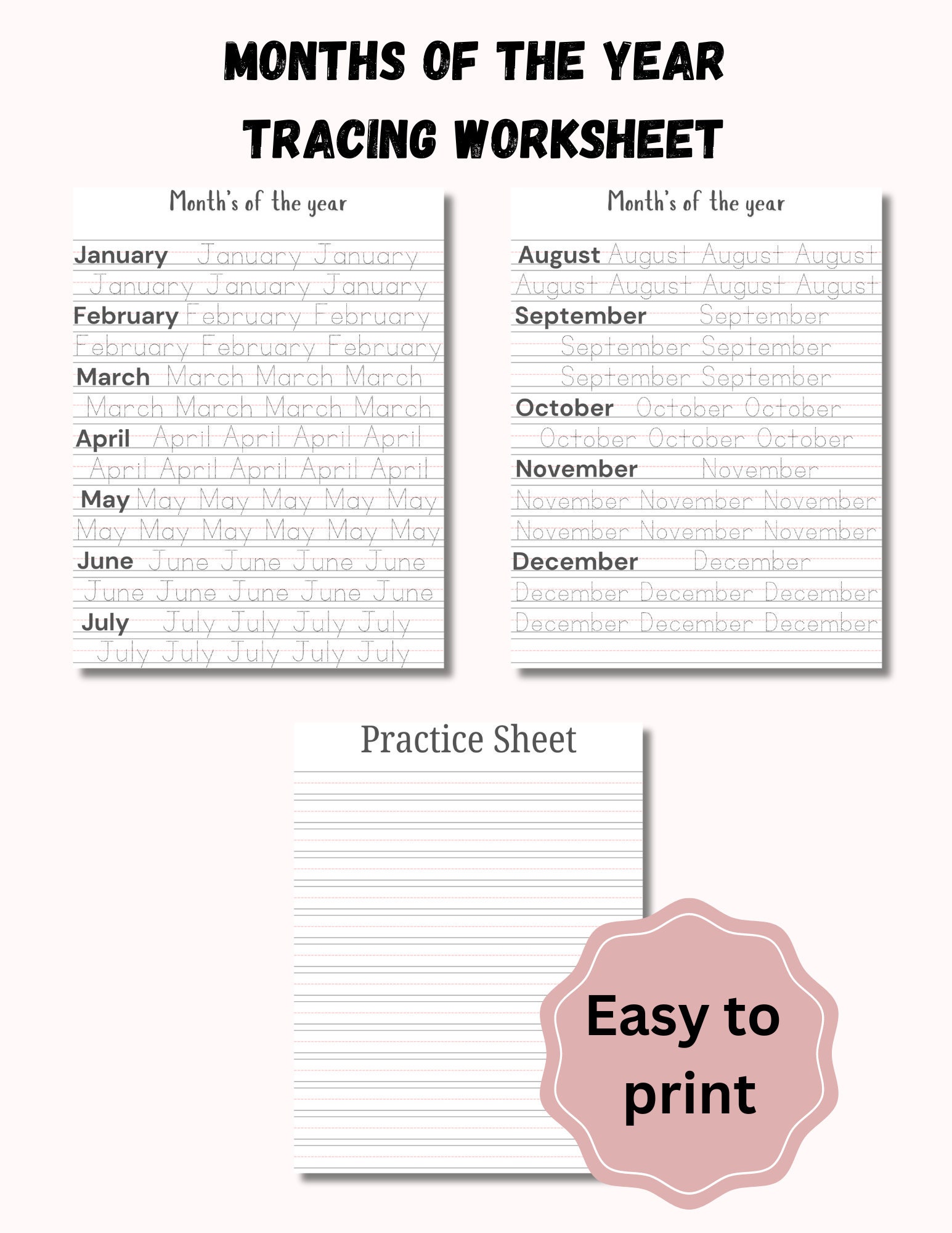 Preschool Pre-k Kindergarten Printable Learning Bundle. Alphabet ...