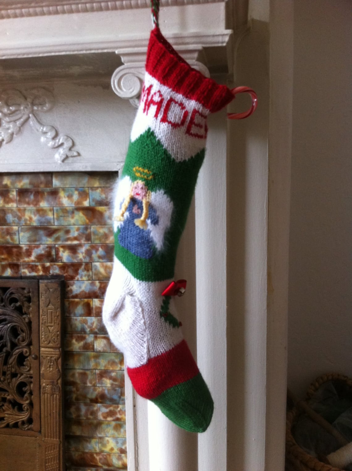 Knitting Pattern - Angel Christmas Stocking With Braids (vintage Style ...