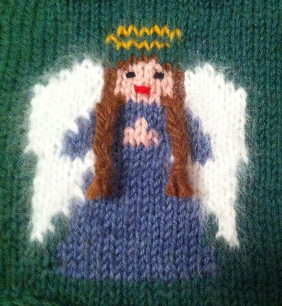 Knitting Pattern - Angel Christmas Stocking With Braids (vintage Style ...
