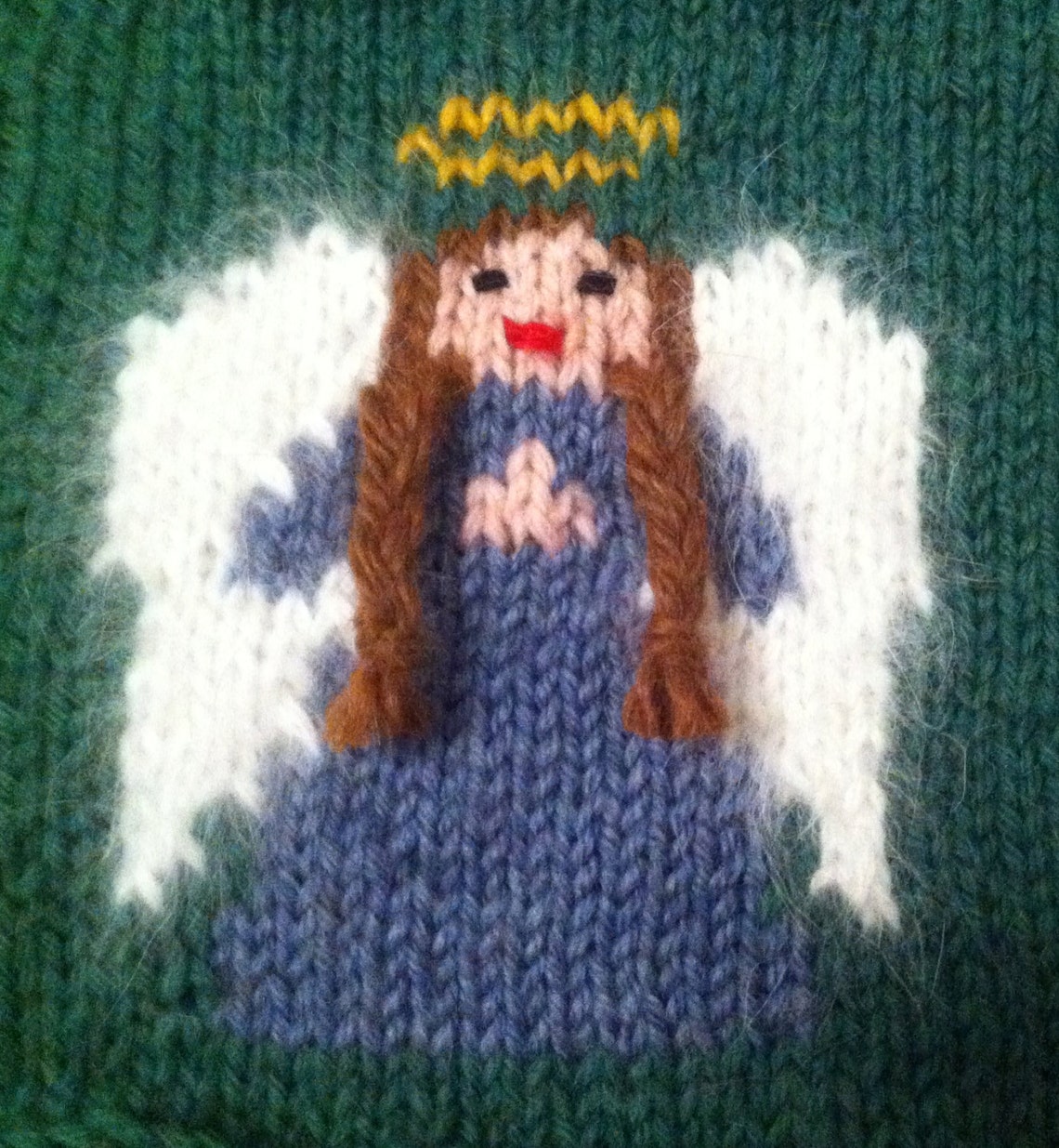 Knitting Pattern - Angel Christmas Stocking With Braids (vintage Style ...