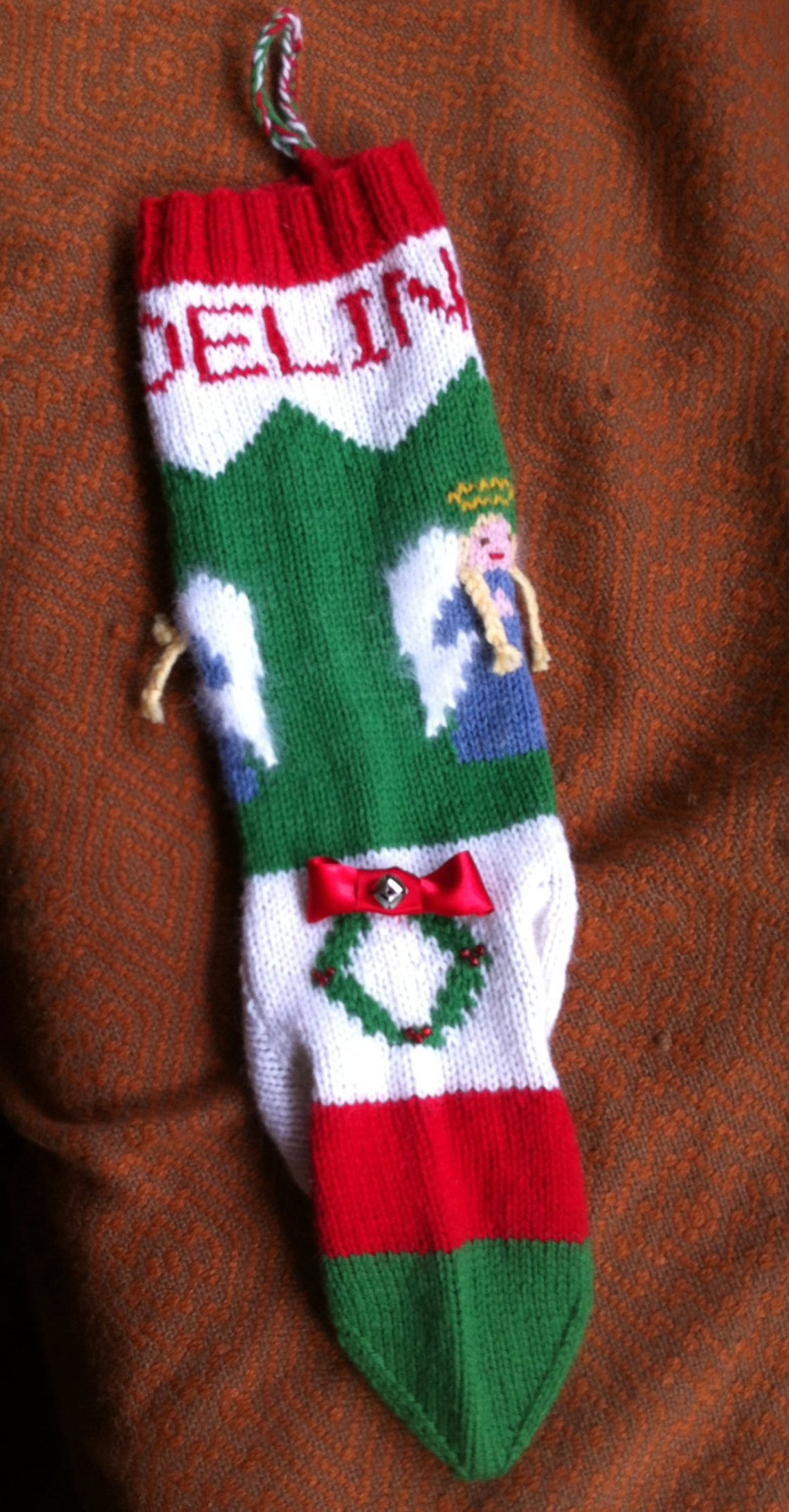 Knitting Pattern - Angel Christmas Stocking With Braids (vintage Style ...