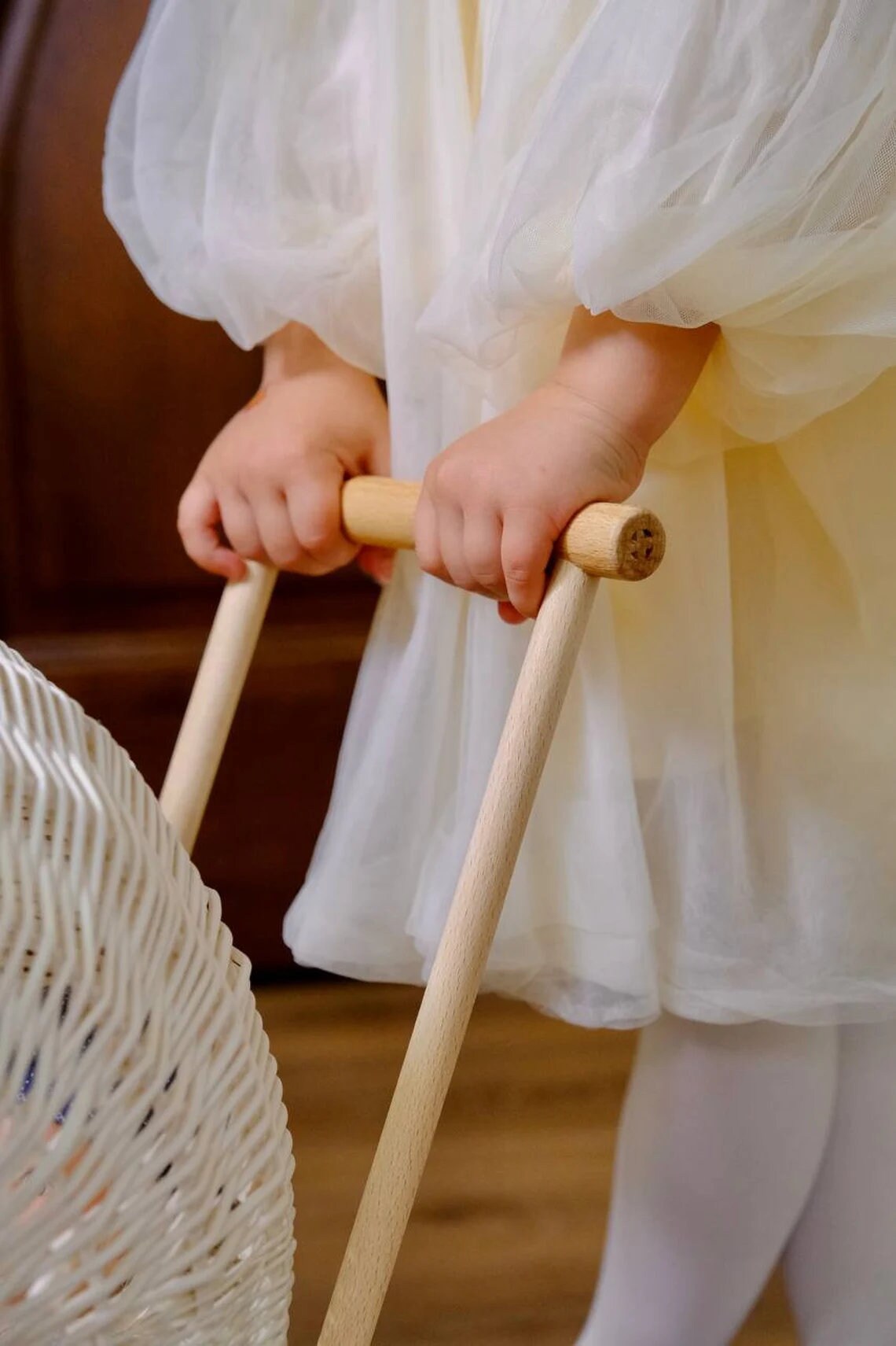 Wooden Baby Carriage, Wicker Baby Carriage, Toy Baby Pram, Wicker Baby ...