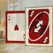 Red Ace Card Print, Love You More Wall Art, Trendy Playing Card Set of ...