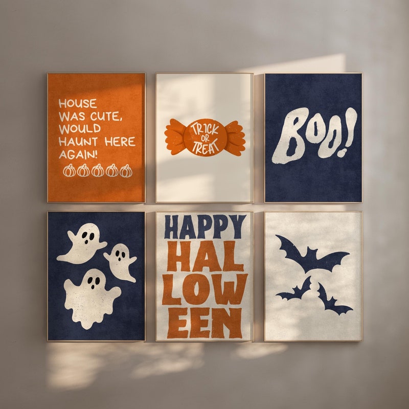 Cute Halloween Poster - Etsy