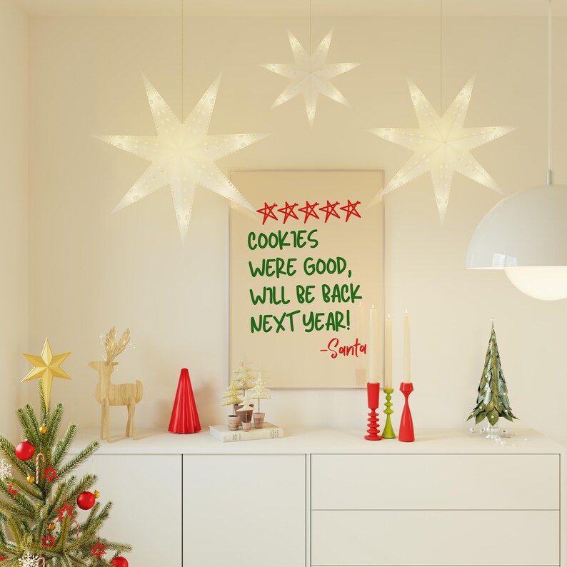 Funny Christmas Wall Art, Santa Claus Poster, Christmas Home Decor ...