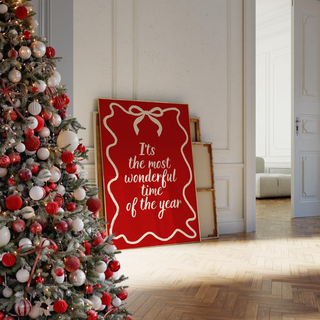 It's the Most Wonderful Time Christmas Art Print, Holiday Decor Poster ...