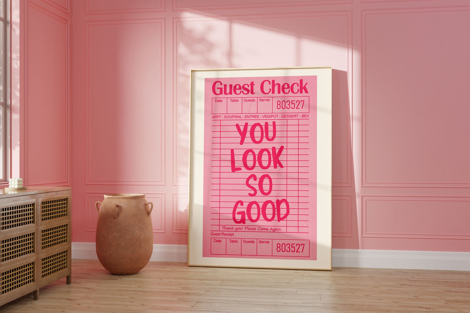 Guest Check Print ,inspiring Wall Art, Guest Check Wall Art, You Look ...