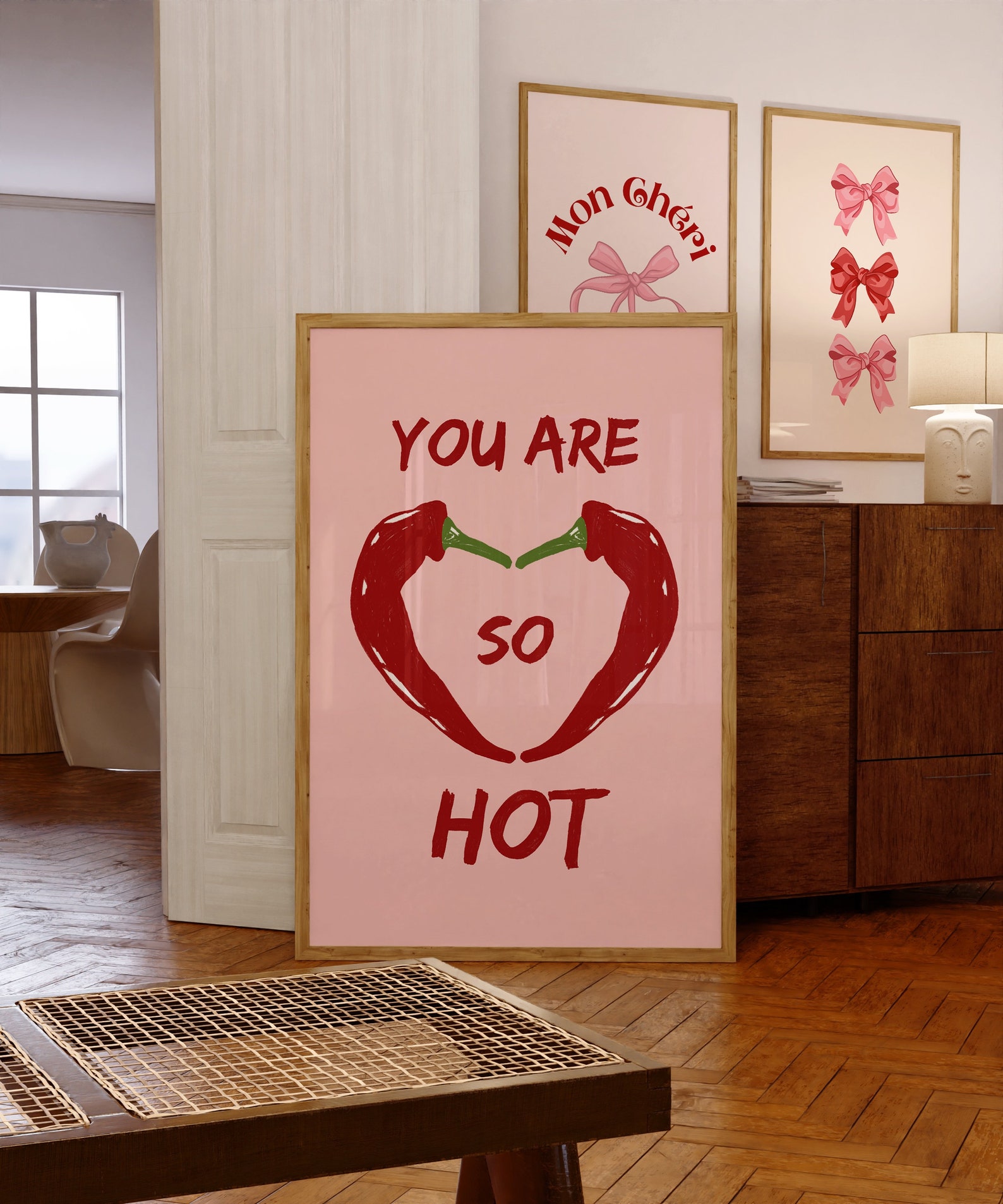 You Are so Hot Print, Red Pepper Wall Art, Modern Spice Kitchen Print ...